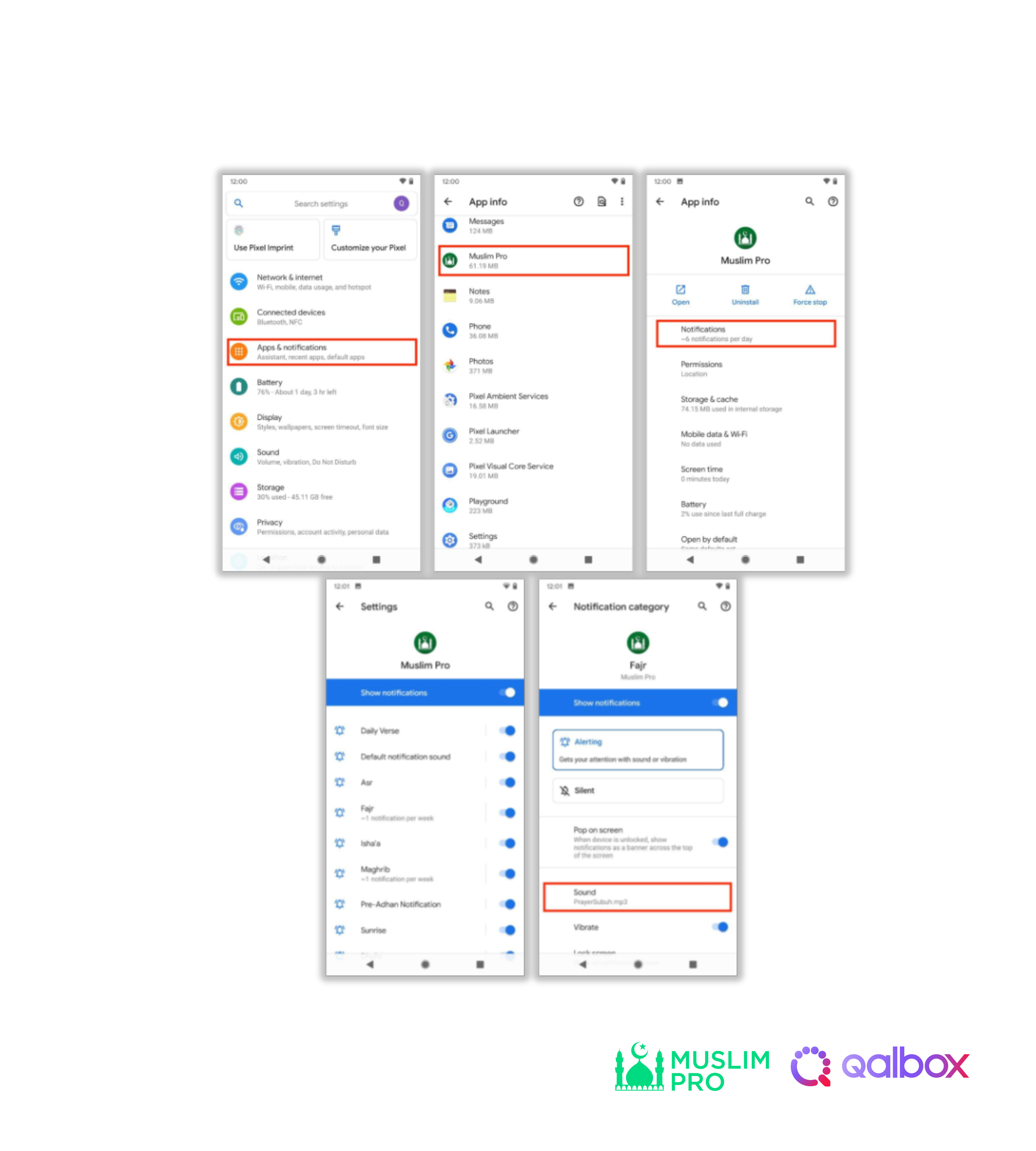 Android Notifications Settings for Muslim Pro app – Muslim Pro & Qalbox ...