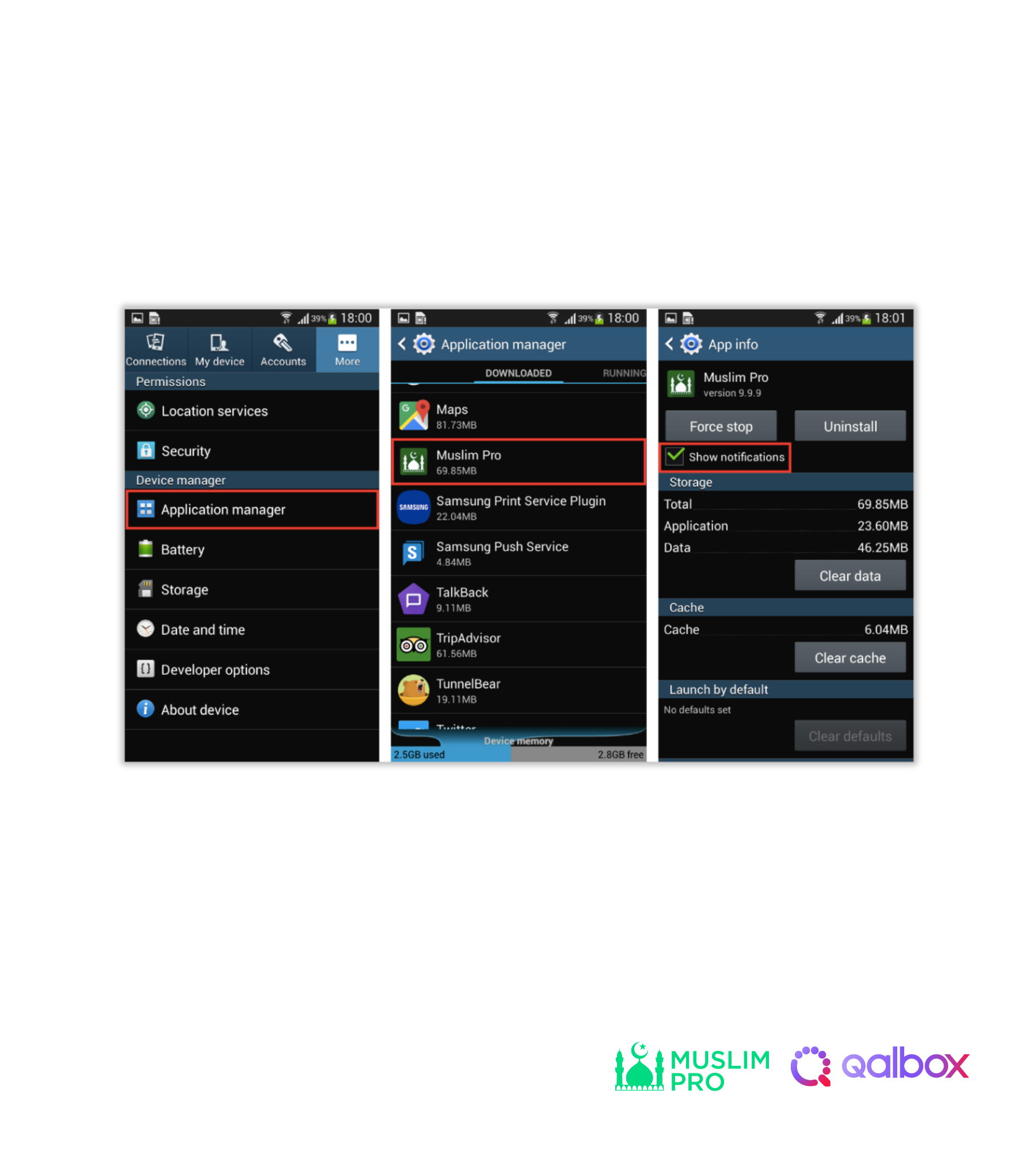 Android Notifications Settings for Muslim Pro app – Muslim Pro & Qalbox ...