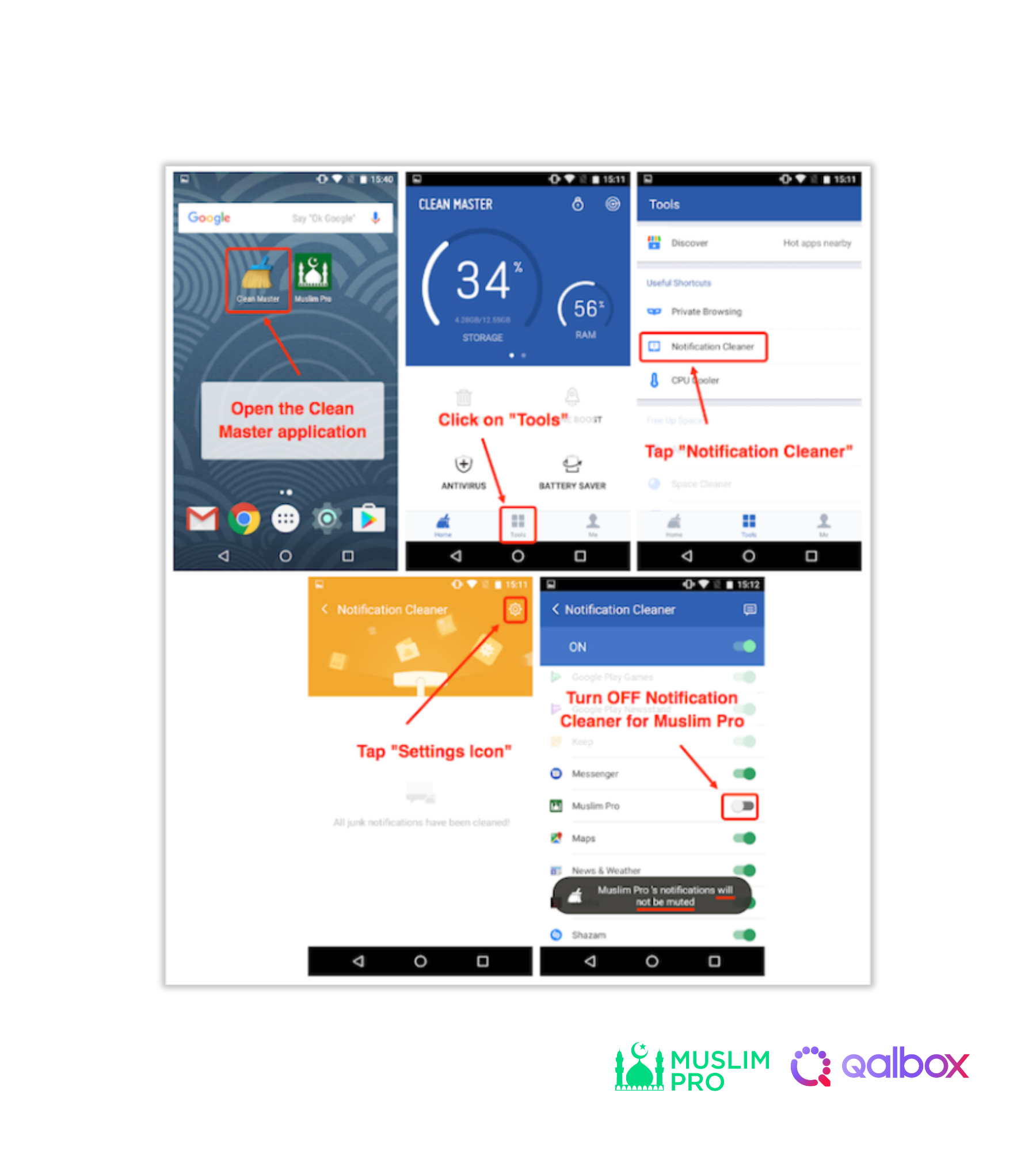 The adhan notifications are not working (Android) – Muslim Pro & Qalbox ...