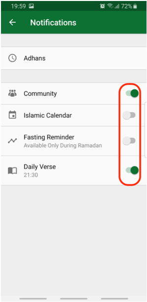 How to use the Notification Center – Muslim Pro - Help Center